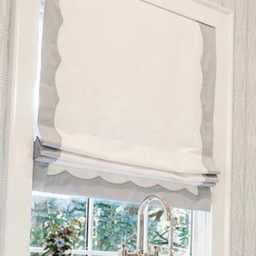 Custom Cordless Banded Roman Shade | Etsy