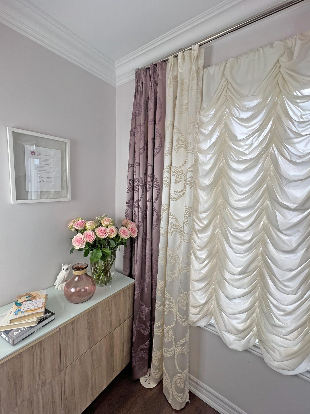 Custom Austrian Shade | French Marquise | Light Filtering Shade With ...