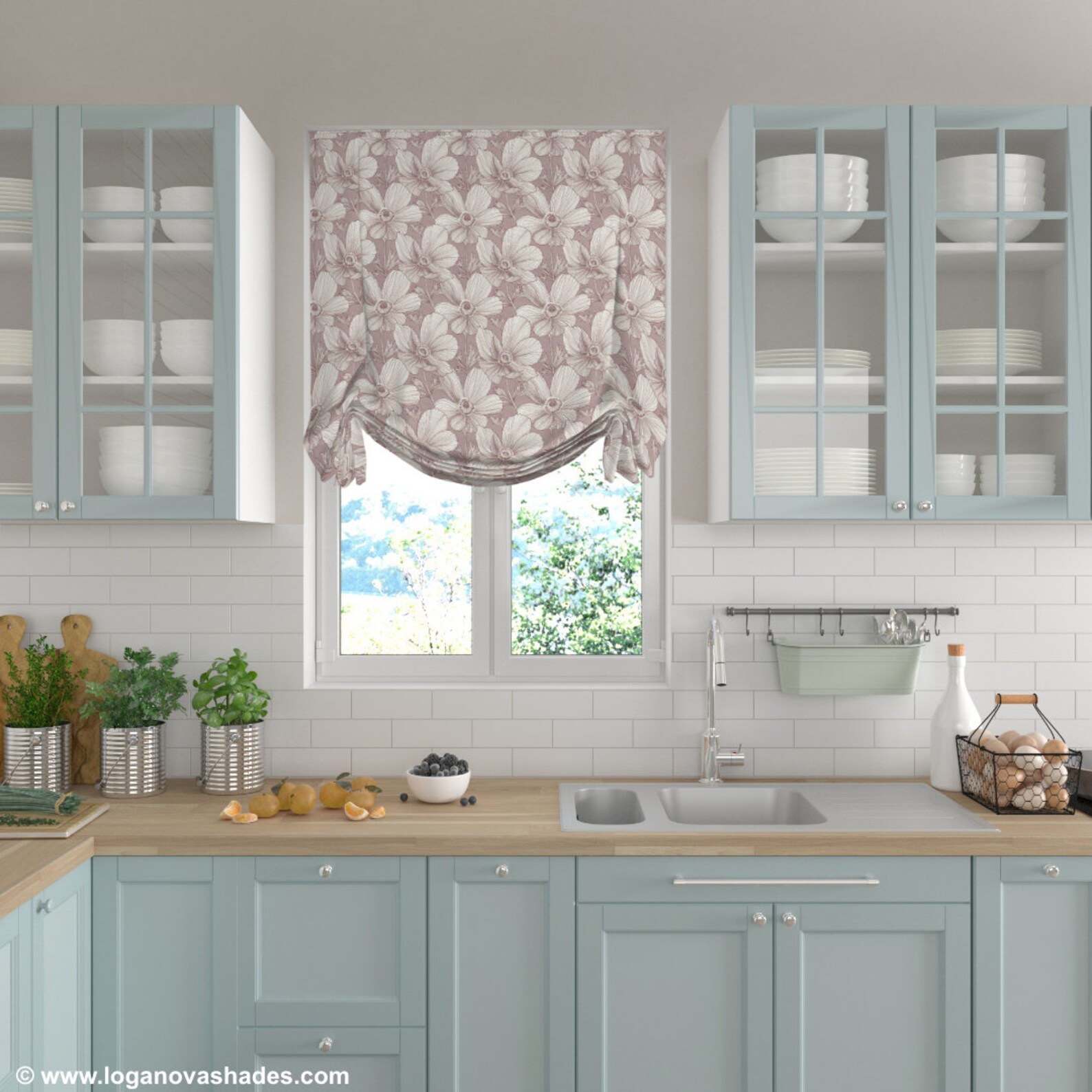Custom Roman Shade for Windows, Custom London Shade "paris", Cotton ...