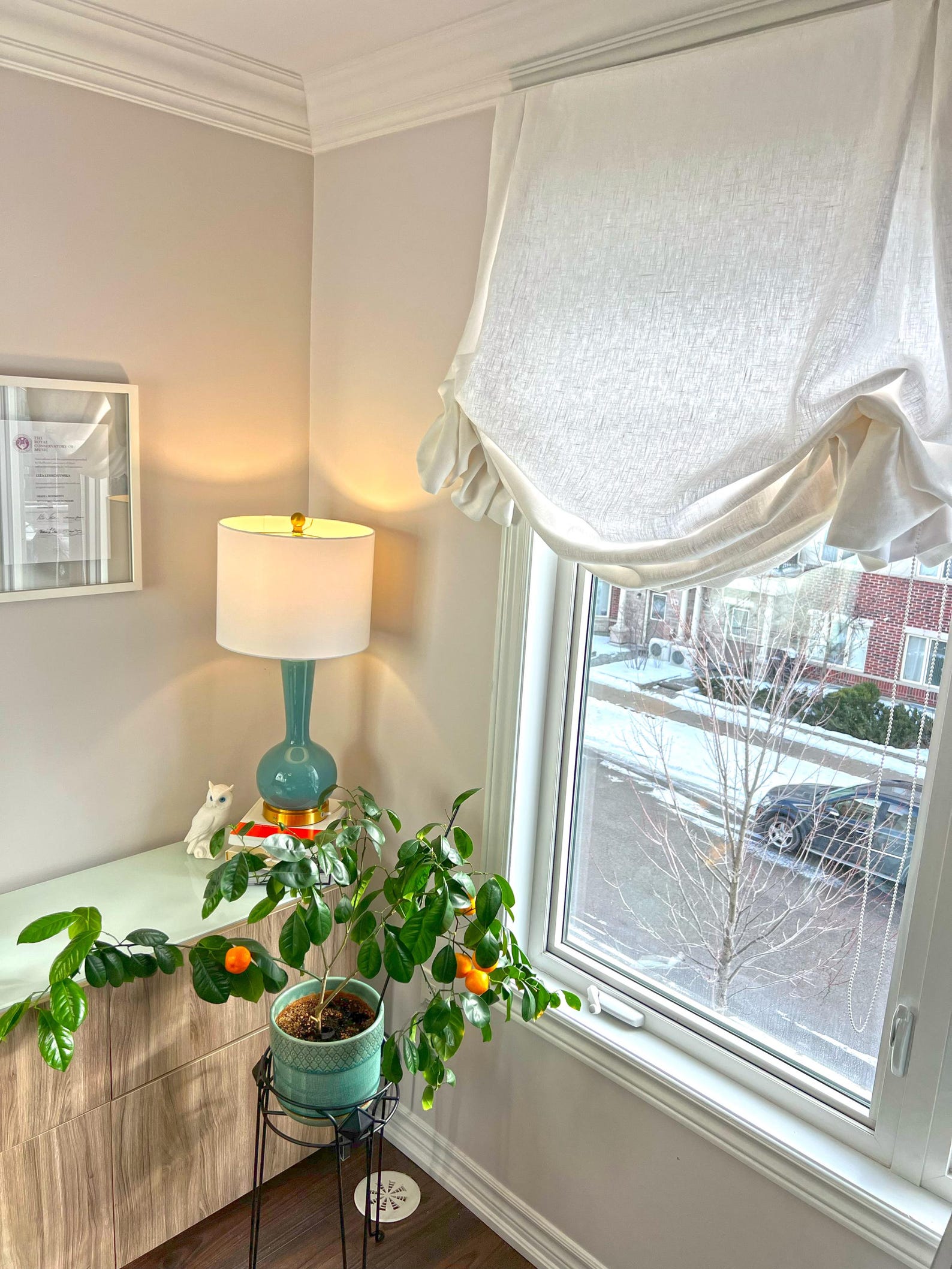 Custom London & Tulip Roman Shade | Linen London Shade | 100% Linen ...