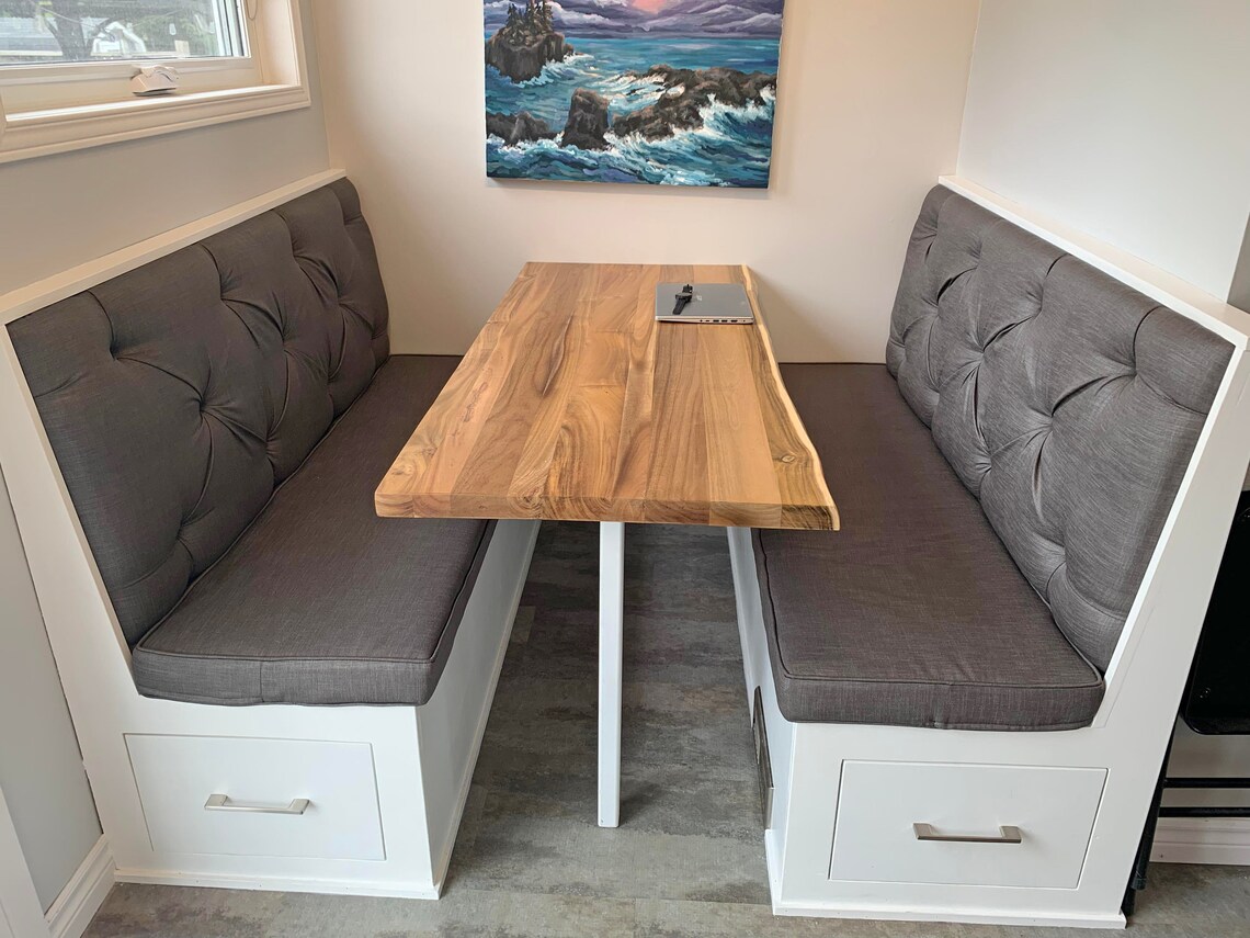 Custom Tufted Back Cushion: Bench Seat Cushions With Foam - Etsy