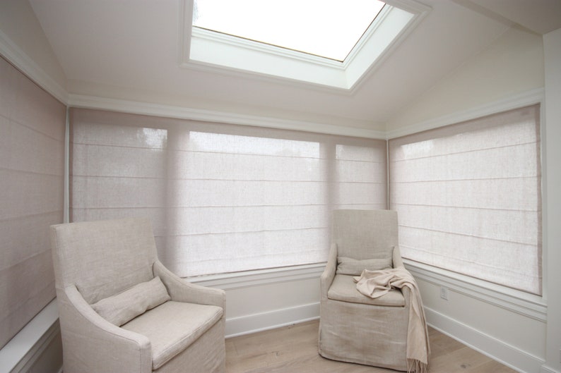 Custom Sheer Roman Shades Relaxed Roman Shade - Etsy