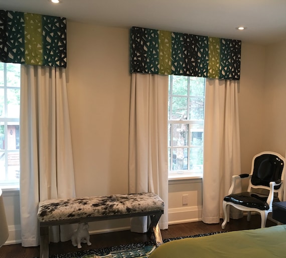 Custom Box Valance Custom Pelmet Geometric Pattern - Etsy