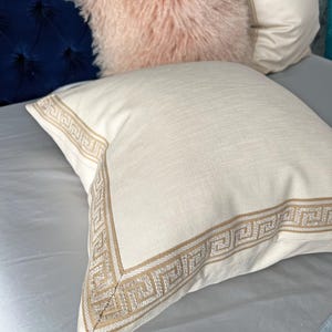 Custom Cushions | Cushions With Greek Key Trim | Custom Decorative ...