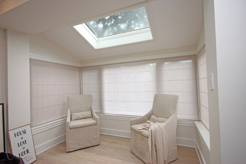 Custom Sheer Roman Shades Relaxed Roman Shade - Etsy