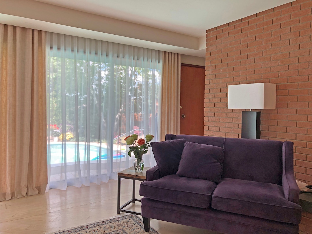 Custom Made S-fold Style Drapery, Ripple Fold Curtains Wide, Linen Look ...