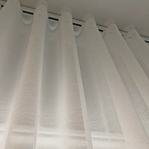 Custom Made Ripple Fold Style Sheer Linen Sheer Drapery - Etsy