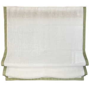 Relaxed Roman Shades, Sheer Roman Shades, 100% Linen Roman Shade ...