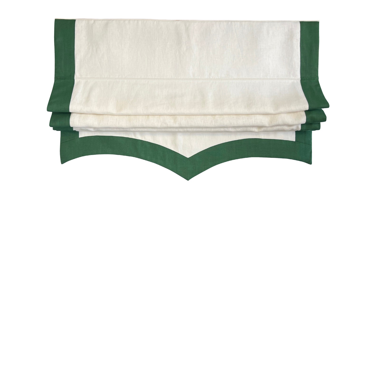 Custom Roman Shade, Tuscany 100% Linen Shade With Border, Shade With ...