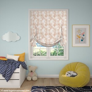 Custom Roman Shade for Windows, Custom London Shade "paris", Cotton ...
