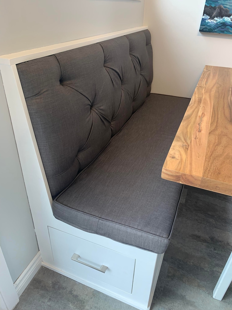 Custom Tufted Back Cushion: Bench Seat Cushions With Foam - Etsy