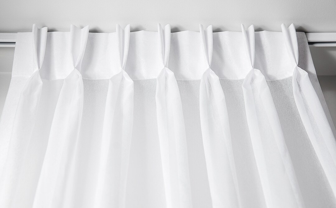 Double Pleated Style "grenoble" Sheer, Sheer Drapery Available in ...