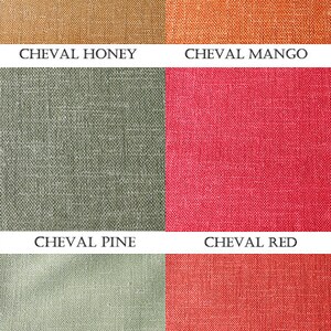 Custom Seat Cushions, Cheval Coral With Contrasting Natural Piping ...
