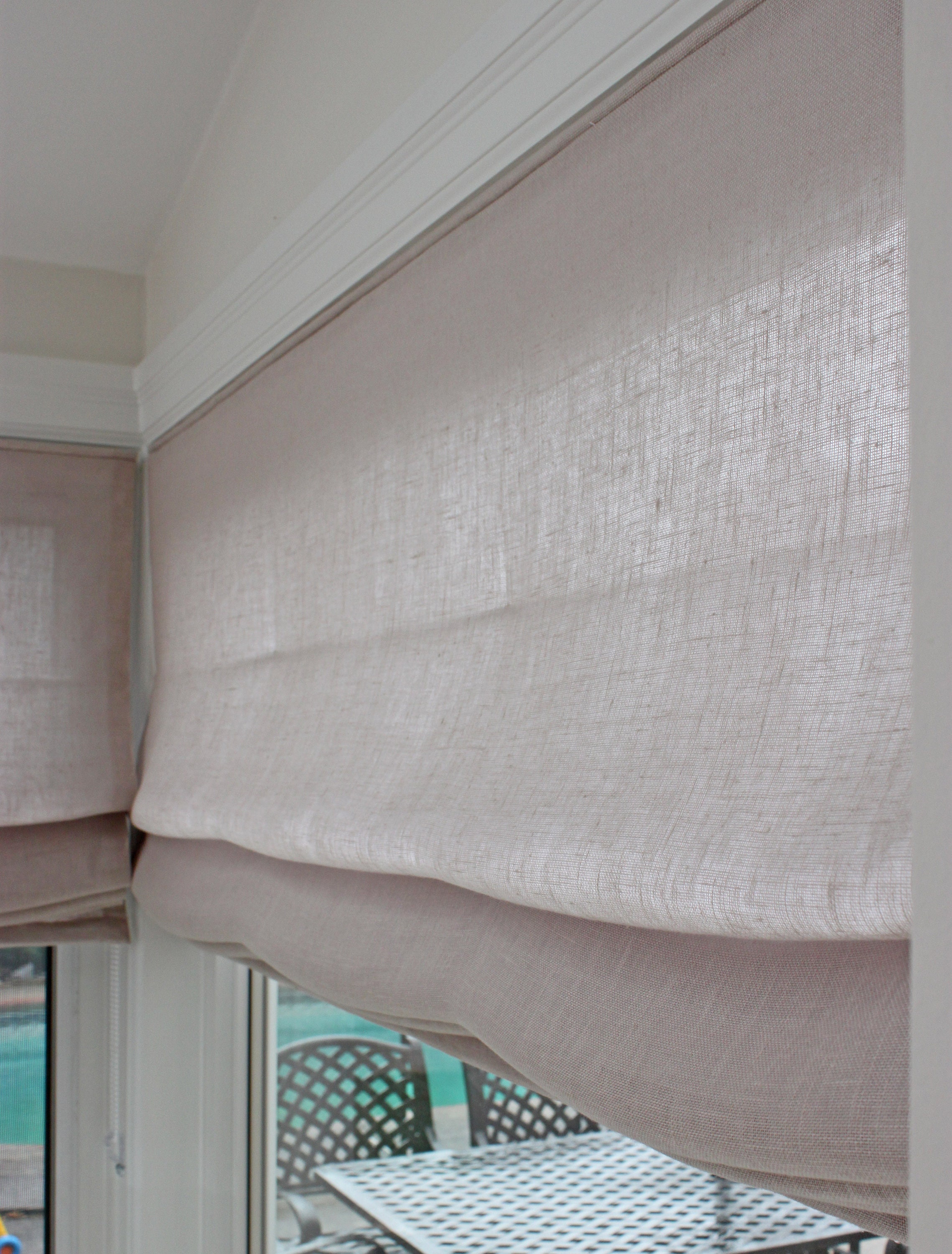 Custom Sheer Roman Shades Relaxed Roman Shade | Etsy