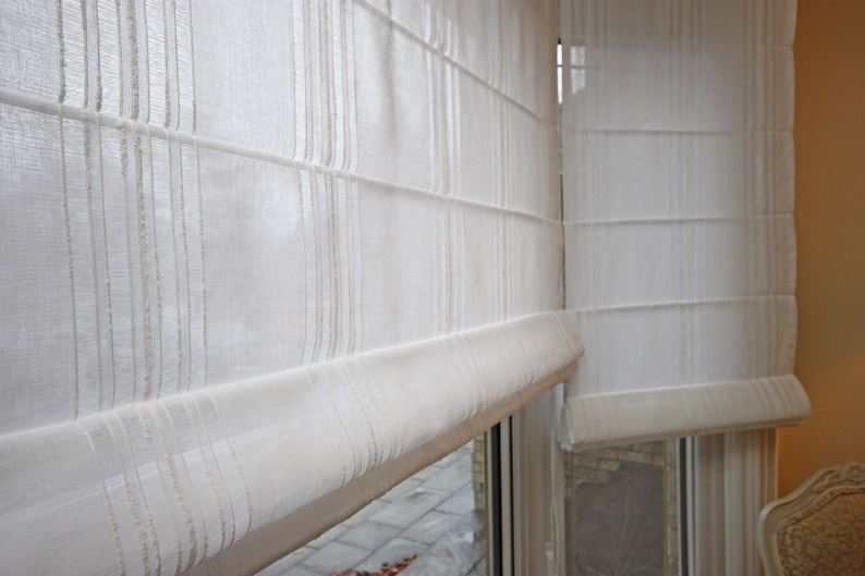 Custom Roman Shades White Roman Shades Chain Mechanism - Etsy