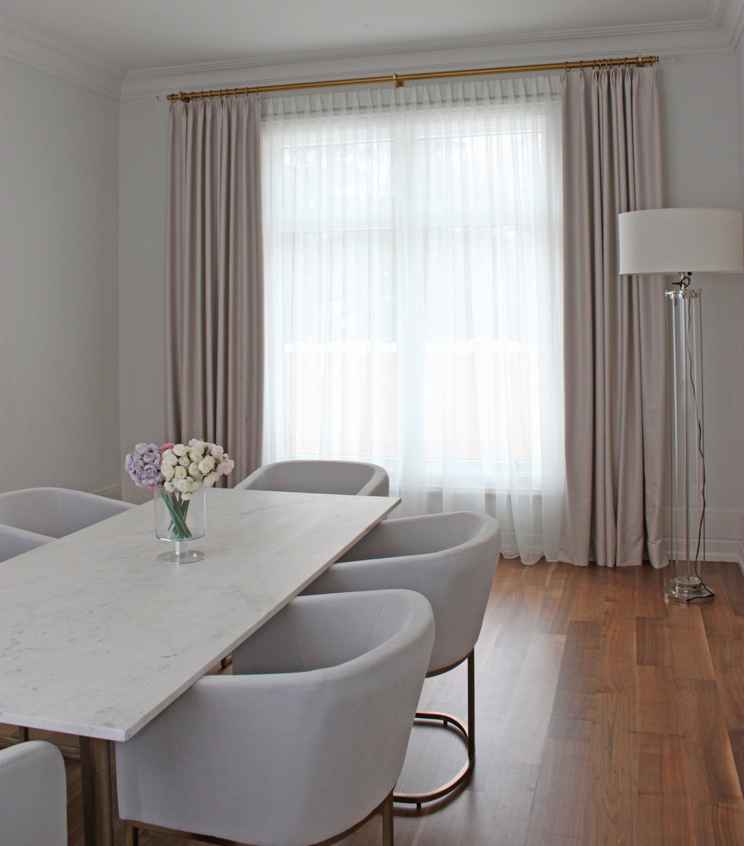 Custom Curtains, Drapery Panels Cheval Pearl, French Pleated, Solid ...