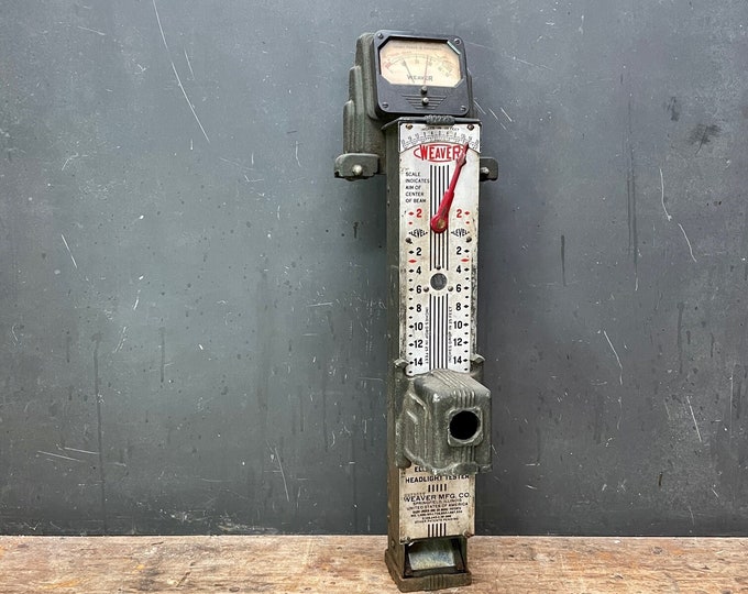 Antique Prop 1930s Weaver Headlight Tester Vintage Art Deco Wall Art ...