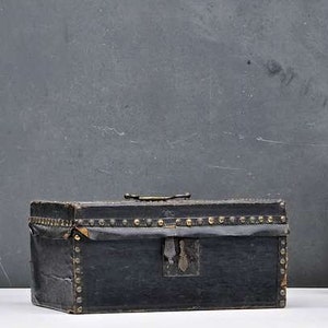 1800s Leather Bound Writing Letter Box With Namesake Vintage 18th ...