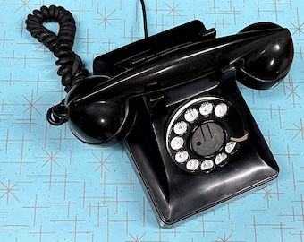 Vintage 1940s Western Electric Art Deco Telephone Square - Etsy