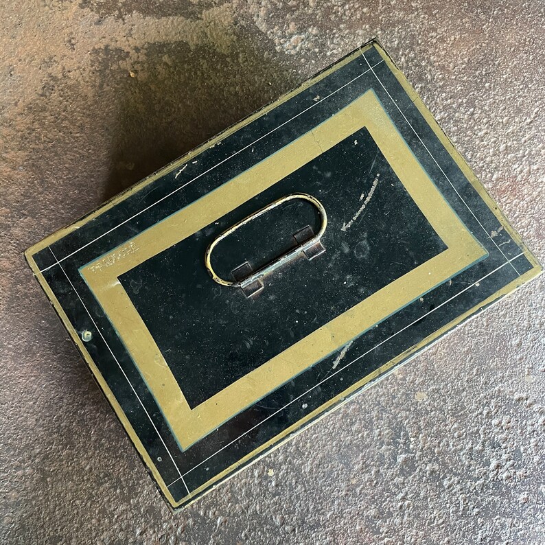 Antique Lock Box Money Carry Safe Vintage Pinstripe Dillinger - Etsy