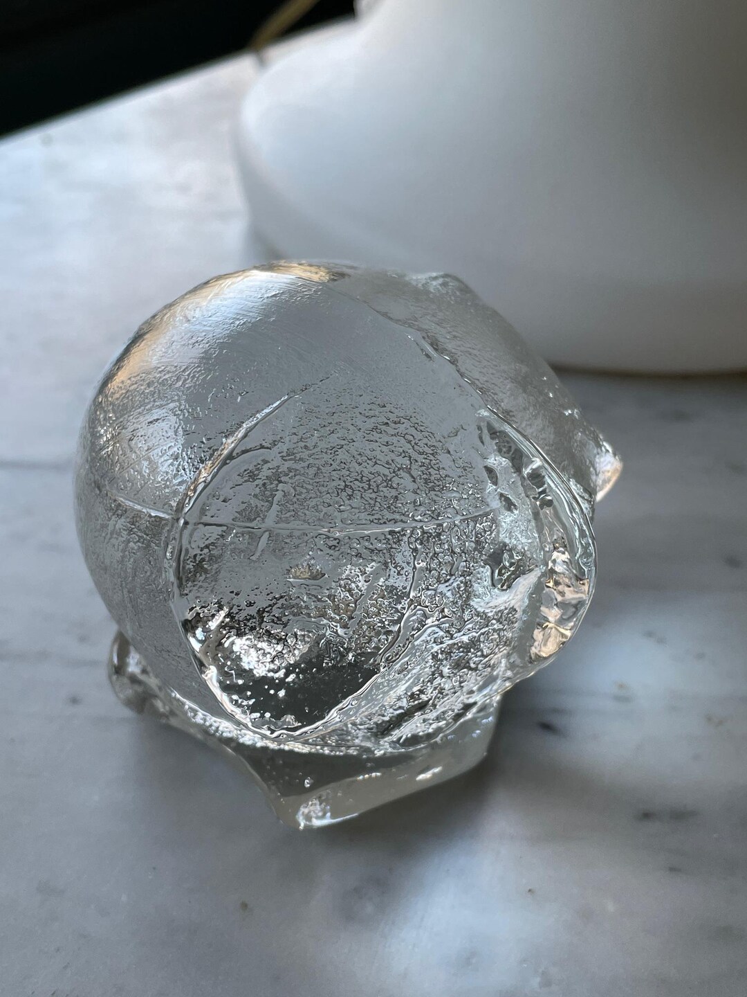 Scandinavian Art Glass Elephant Paperweight Table Sculpture Vintage Mid ...