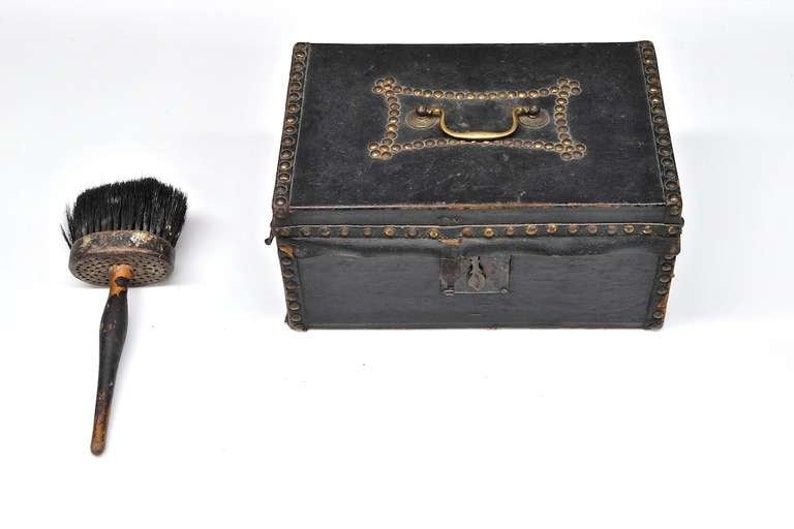 1800s Leather Bound Writing Letter Box With Namesake Vintage 18th ...