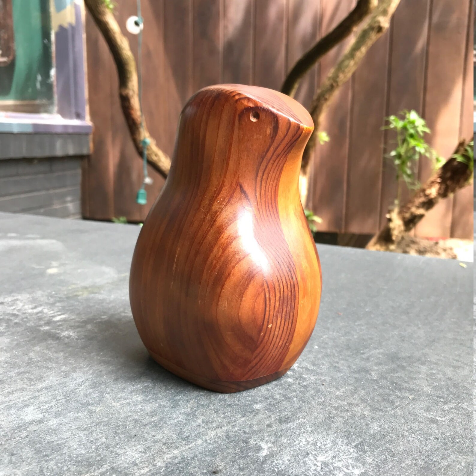 Deborah Bump Staved Wooden Bird Bank Sculpture Vintage | Etsy