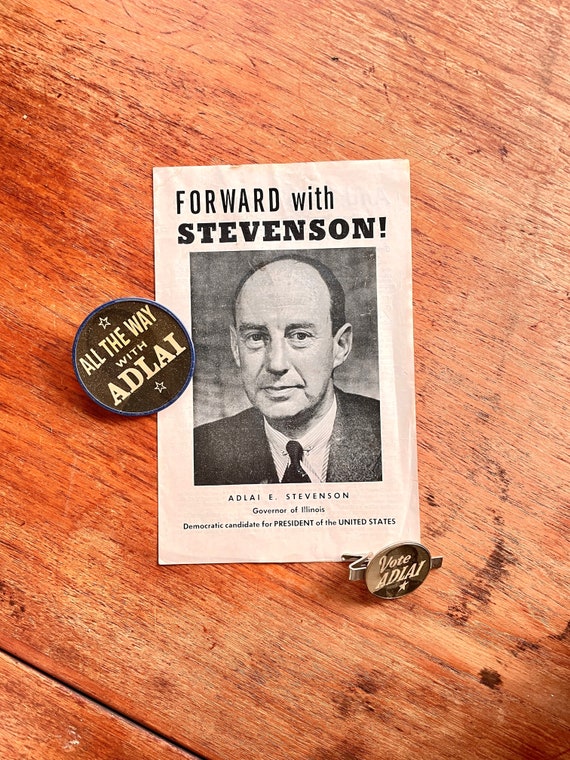 vintage 1950s political adlai - Gem