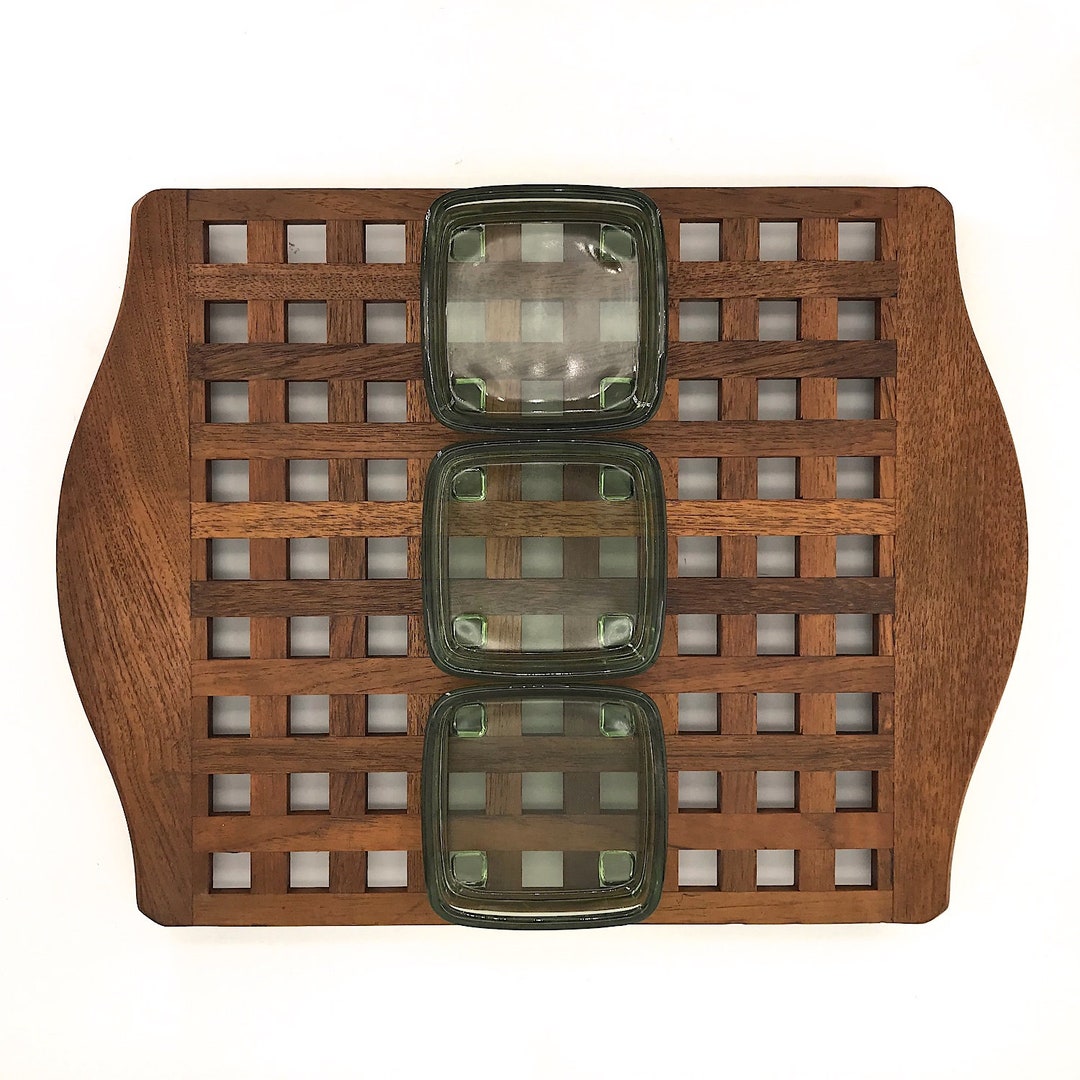 1950s Danish Teak Lattice Tray Dansk Jens Quistgaard IHQ Vintage Mid ...