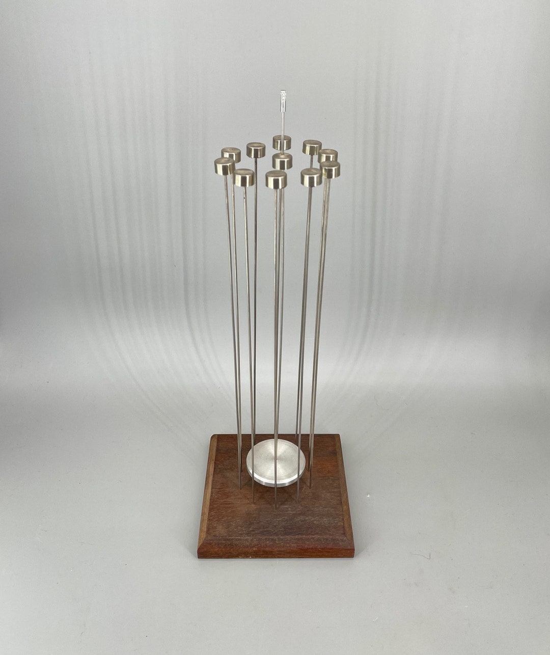 1960s Kinetic Sculpture on Redwood Base by Carlisle Company San Carlos ...