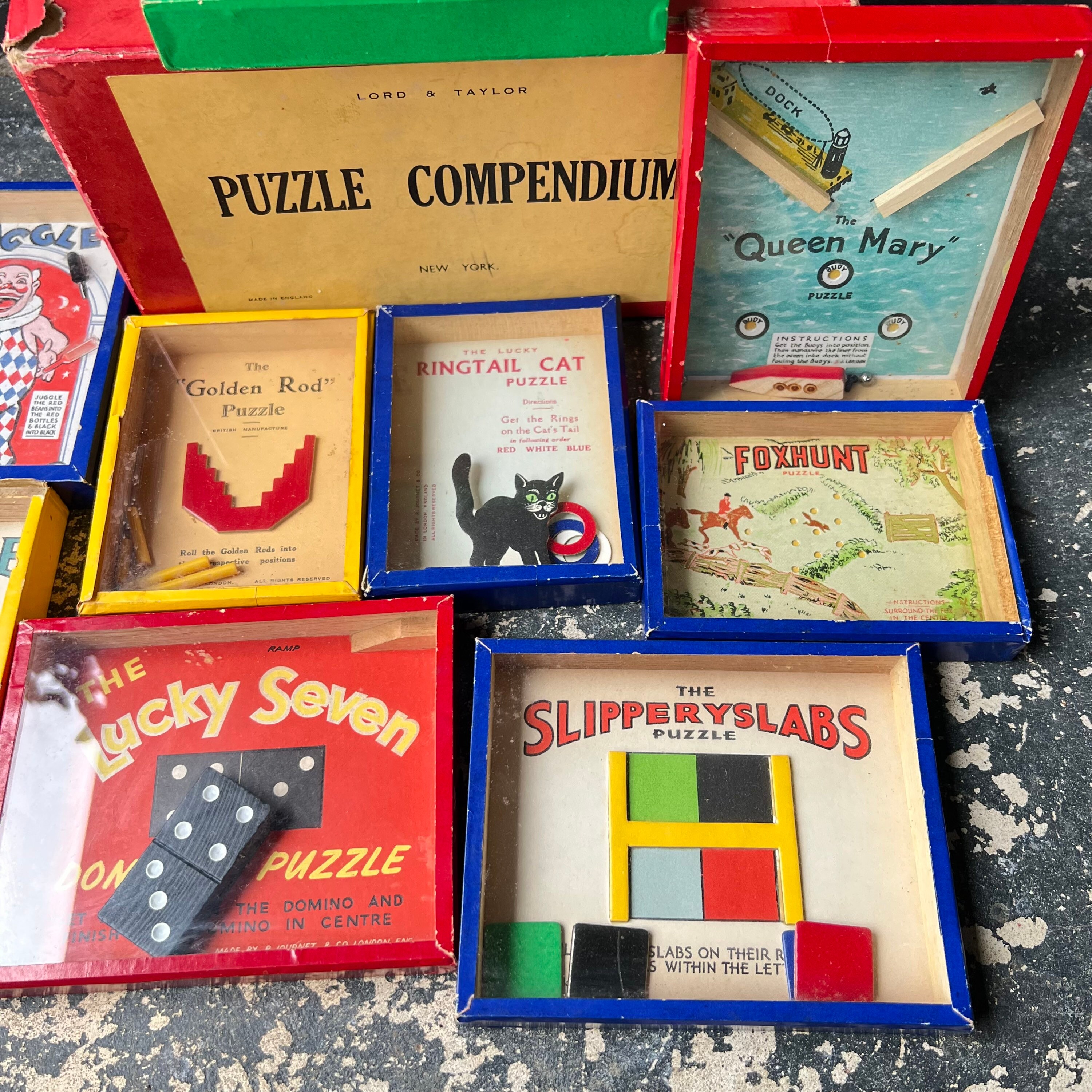Vintage FAO Schwarz NY Compendium Box of 12 Puzzles Toys - Etsy