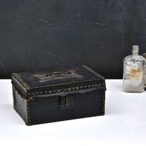 1800s Leather Bound Writing Letter Box With Namesake Vintage 18th ...
