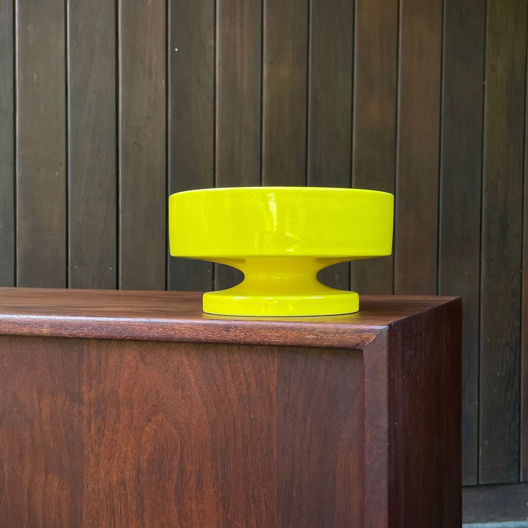 Royal Haeger Yellow Footed Bowl Pottery by Alrun Guest Vintage Candy ...