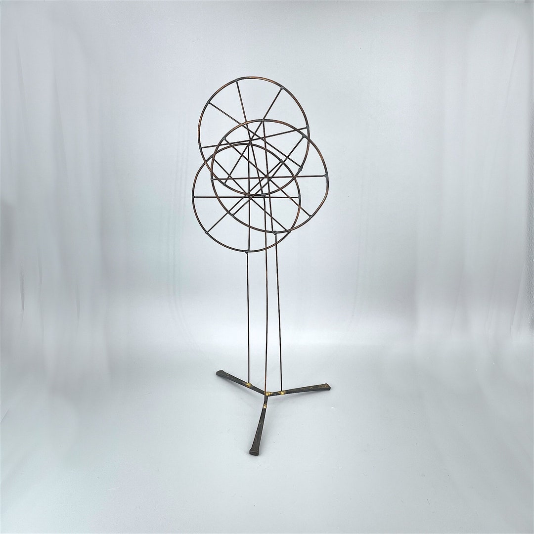 1960s Mid-century Vintage Authentic Brazen Nail Sculpture Table Kinetic ...