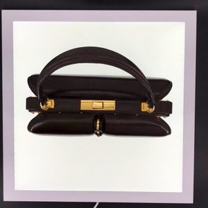 1950s Fernande Desgranges Cadillac Purse Vintage Espresso France ...