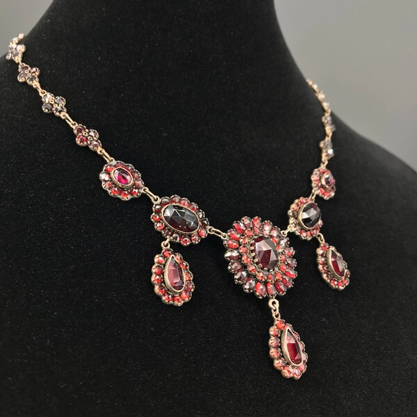 Bohemian Garnet Ring - Etsy