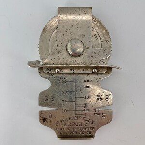 Rare 1800s Maranville Dial Coin Tester for Gold Silver Coins With ...