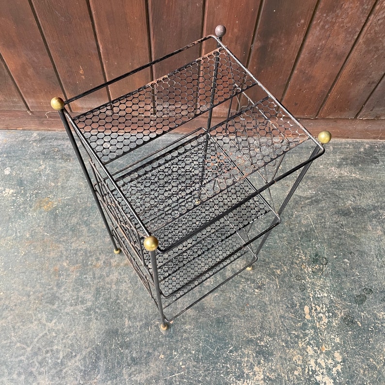 1950s Vintage Brass Balled Telephone Stand Wire Atomic - Etsy