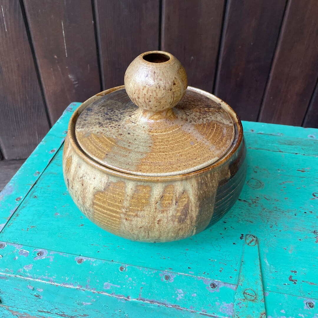 Ron Bacon Stoneware Casserole Pot Dutch Oven Vintage Mid-century Rare ...