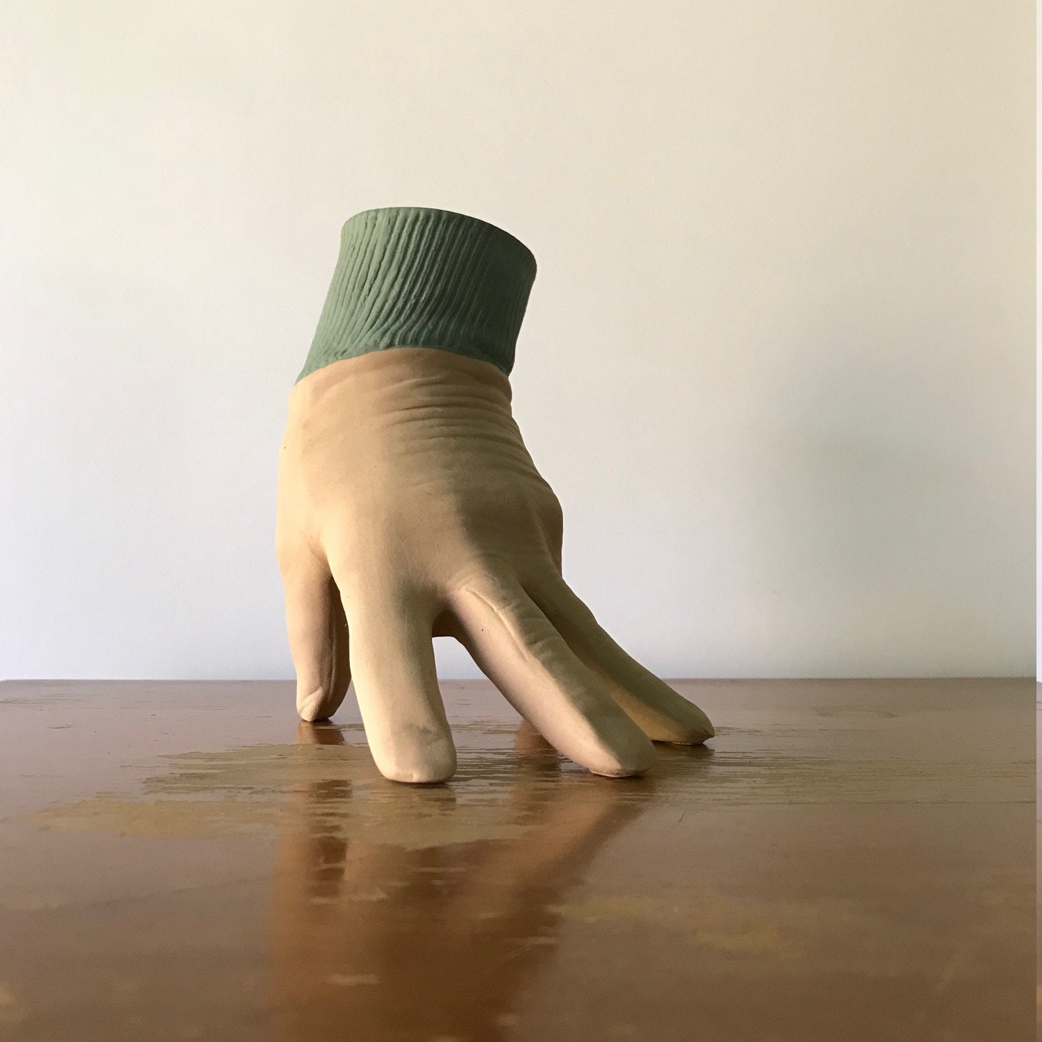 Rare Harvey Craft Pottery Glove Hand Vase Anatomic Mold Ceramic Vintage ...