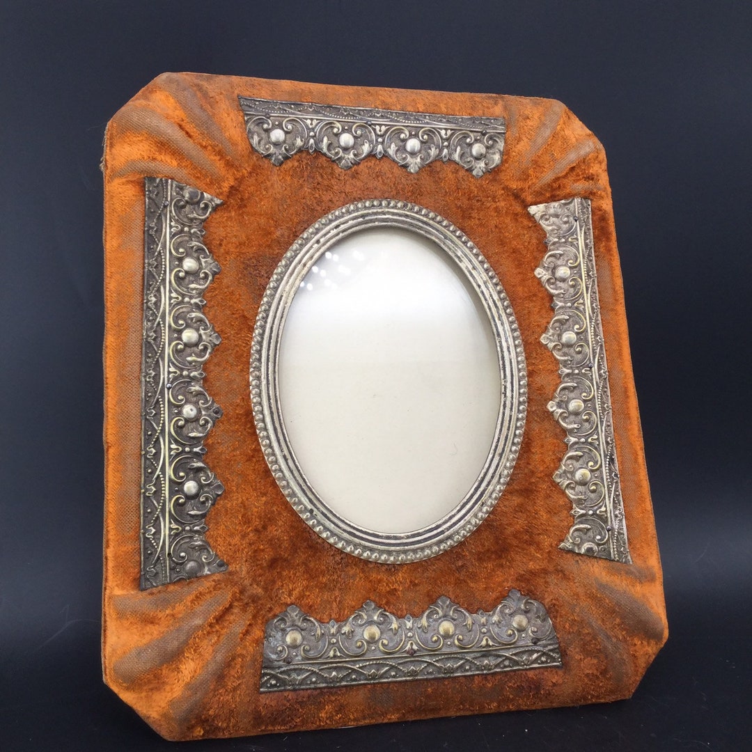 French Antique Velvet Picture Frame Distressed - Etsy