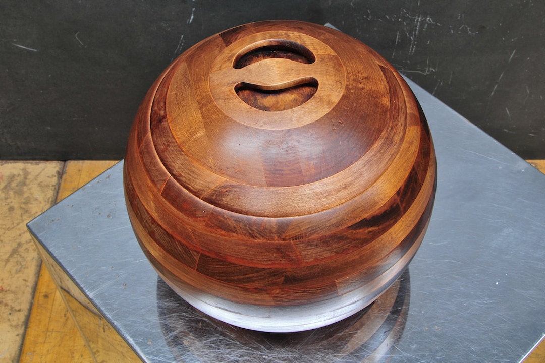 Bowling Ball Staved Maple Ice Bucket Mid-century Vintage - Etsy