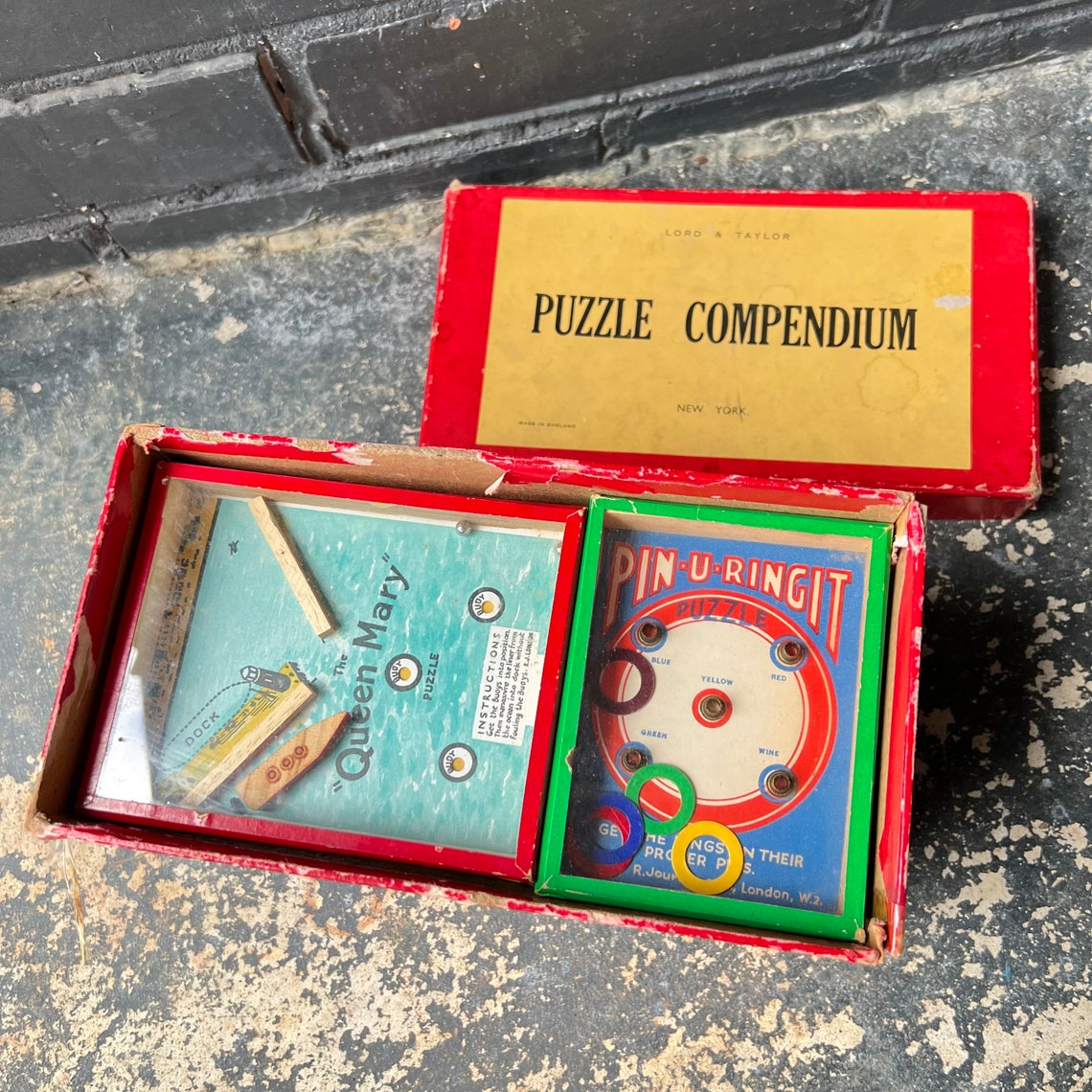 Vintage FAO Schwarz NY Compendium Box of 12 Puzzles Toys - Etsy