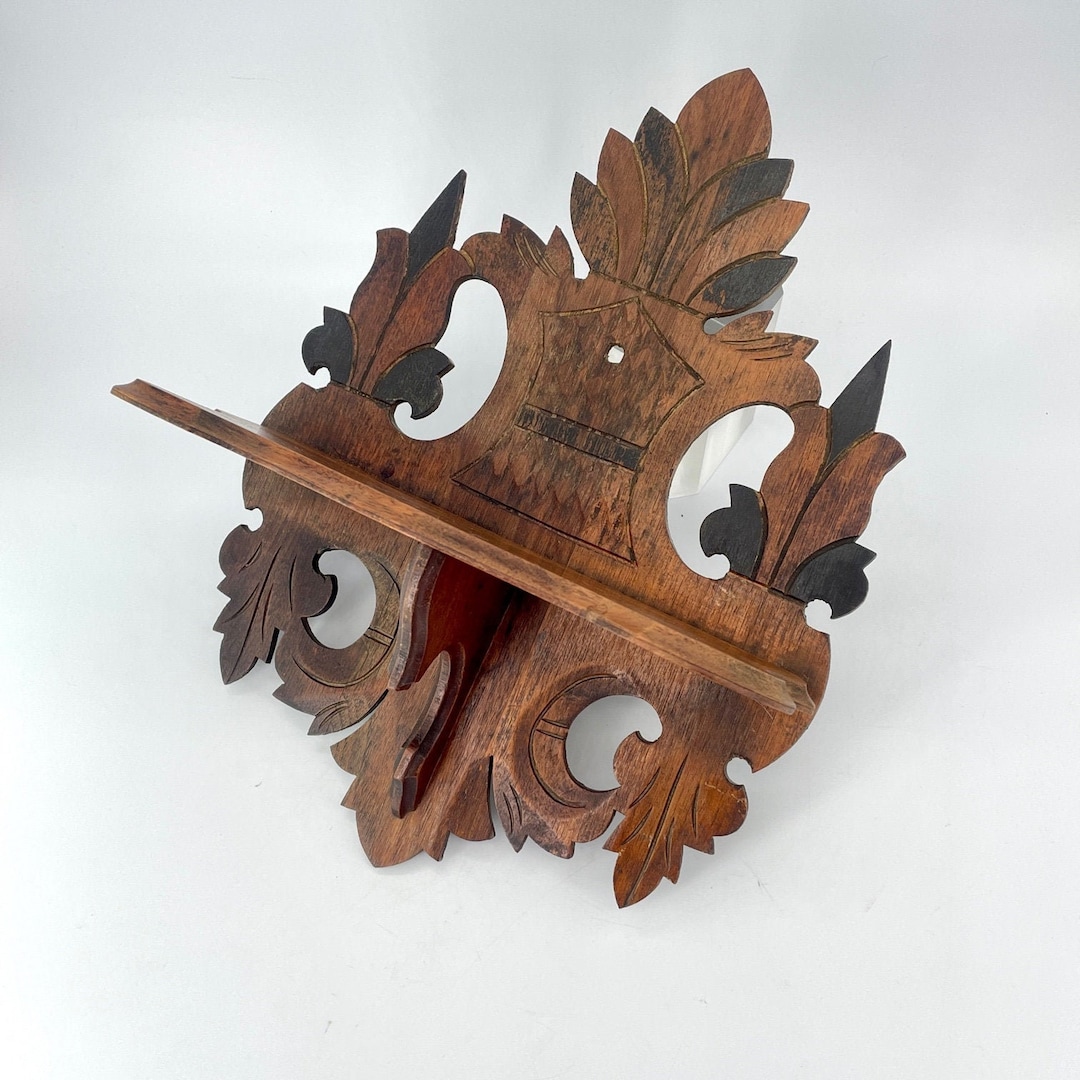 Antique 1900s Victorian Wall Shelf Decor Display Hand Crafted Artisan ...