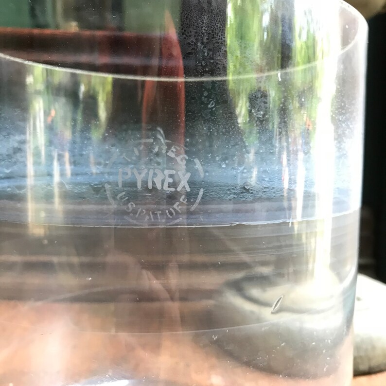 Vintage 50s XXL Pyrex Laboratory Lab Glass Trash Can Wastebasket ...
