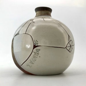 Susana Espinosa Pottery Bird Vase Sgraffito Signed Puerto Rico - Etsy