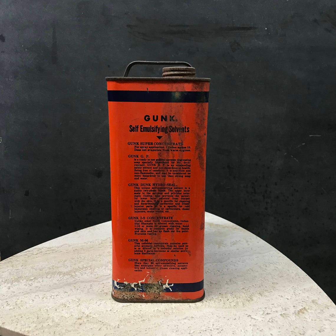 Antique Vintage Gunk JUNK Degreaser SC-3 1 Gallon Can Man Cave | Etsy