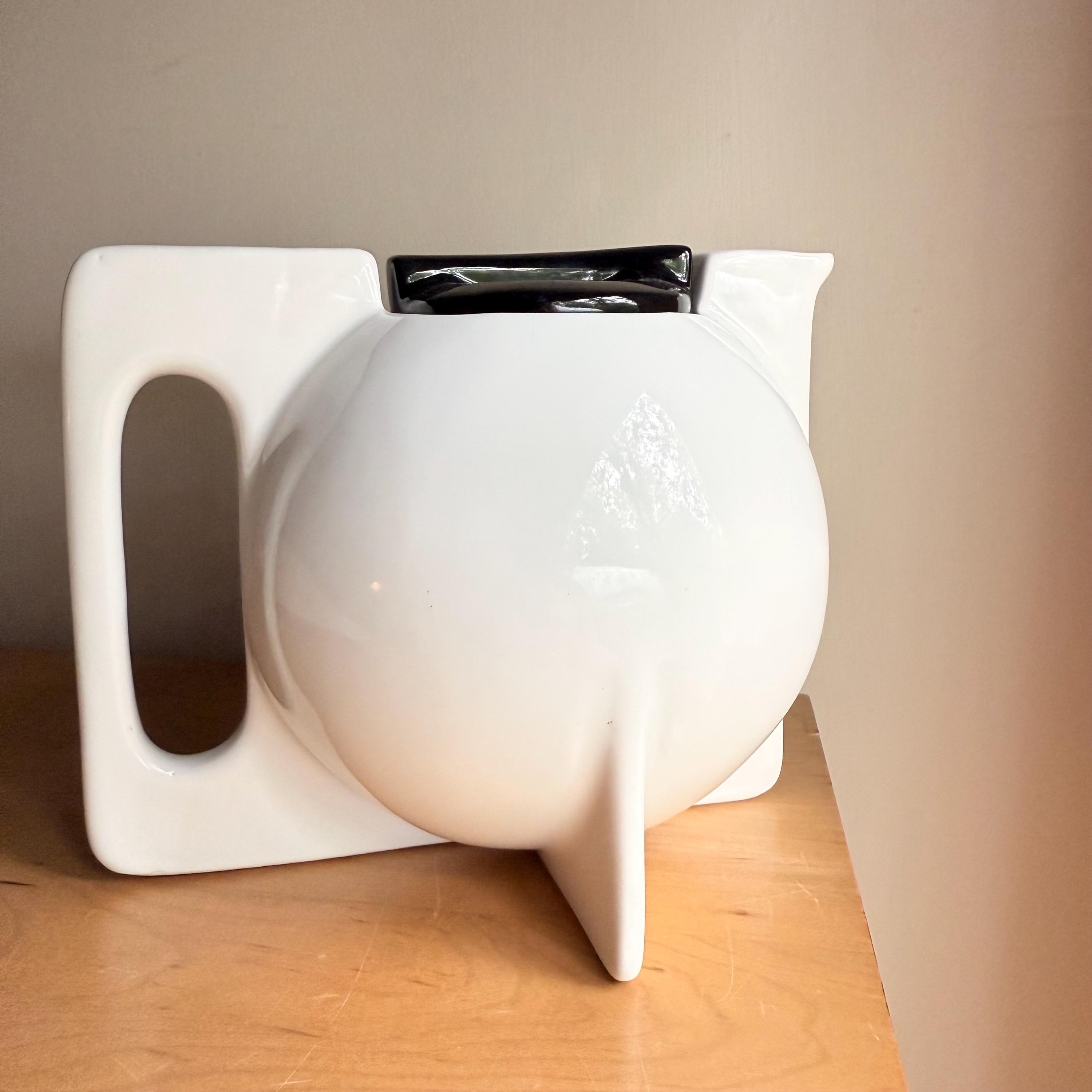 Vintage Teapot Memphis-style Porcelain Pottery Bauhaus Modernist - Etsy