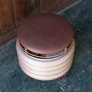 1950s Kisco Circular Hassock Floor Fan Vintage Mid-century Modern Stool ...