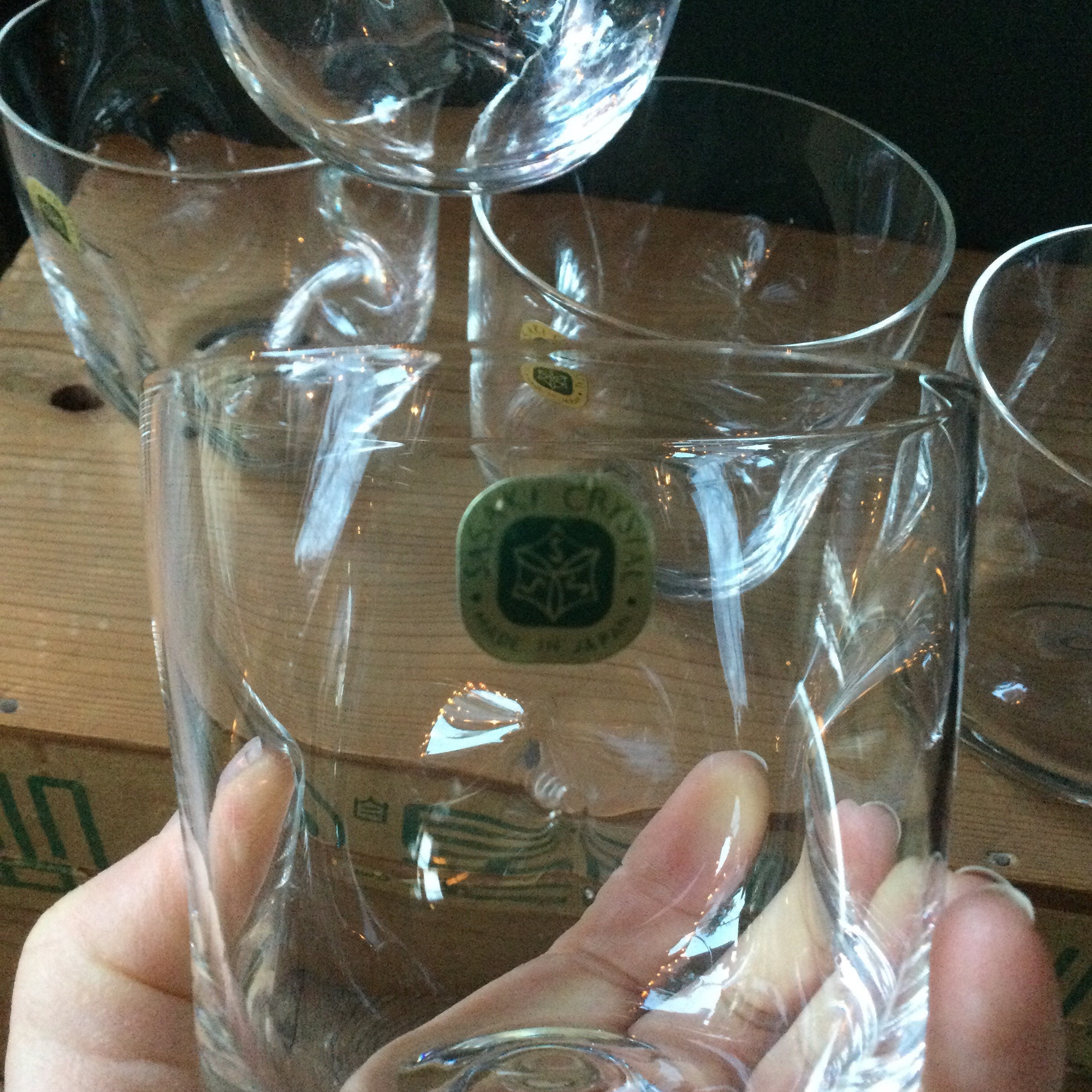 5 Sasaki Crystal Glasses Glassware Drinking Japanese Mid - Etsy Australia